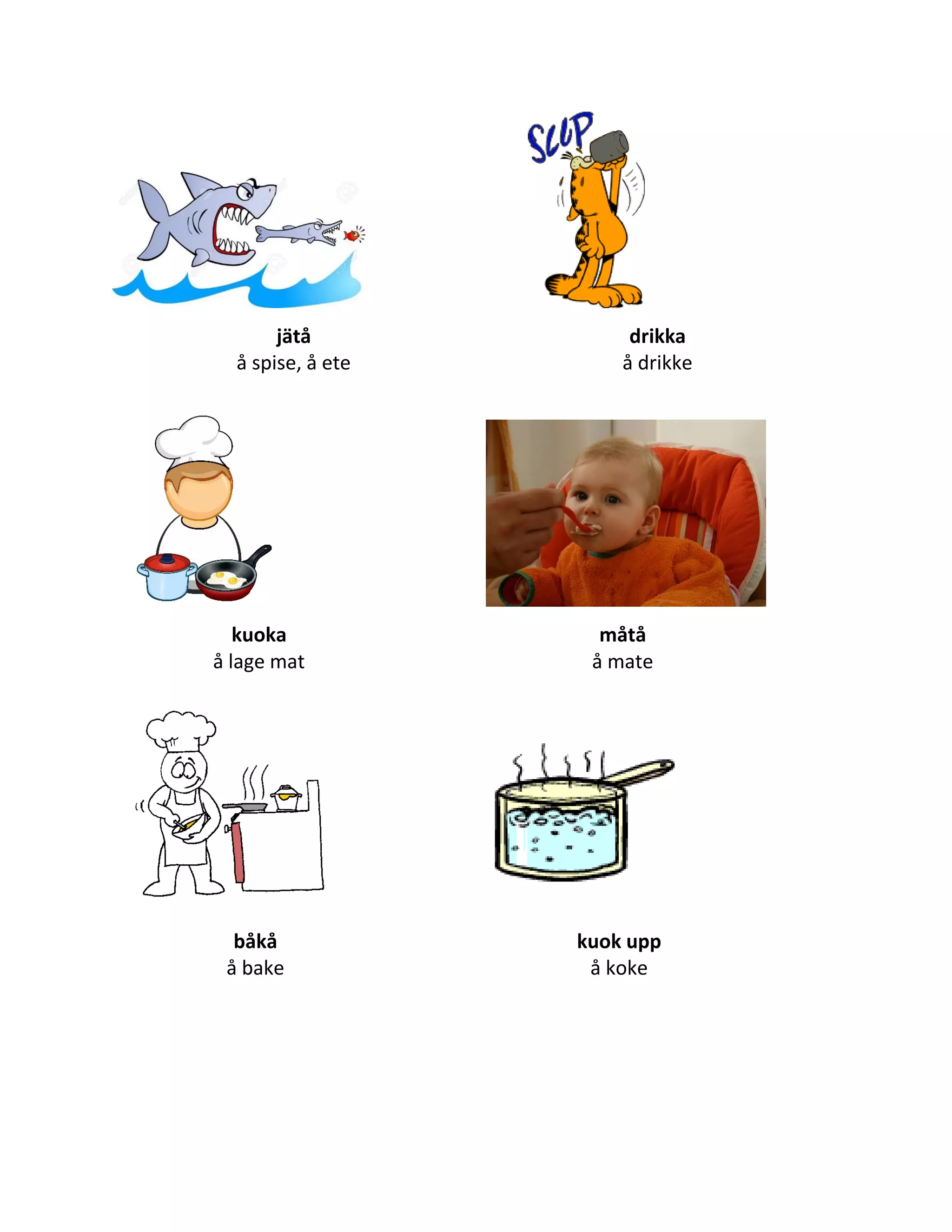 Elfdalian food vocabulary - Norwegian | PDF