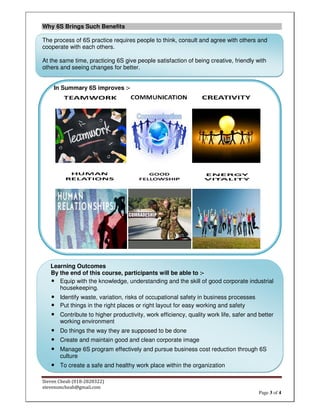 Putting 6S (5S+1S) Approach for Higher Productivity | PDF