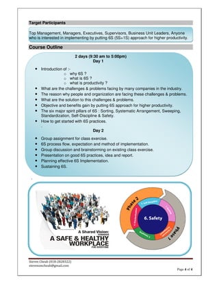 Putting 6S (5S+1S) Approach for Higher Productivity | PDF