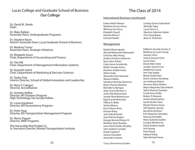 Convocation Booklet Sp 14 | PPT