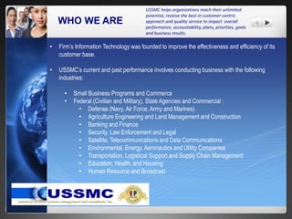 USSMC CORPORATE PRESENTATION | PPSX | Defense Industry | Industries