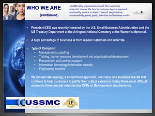 USSMC CORPORATE PRESENTATION | PPSX | Defense Industry | Industries