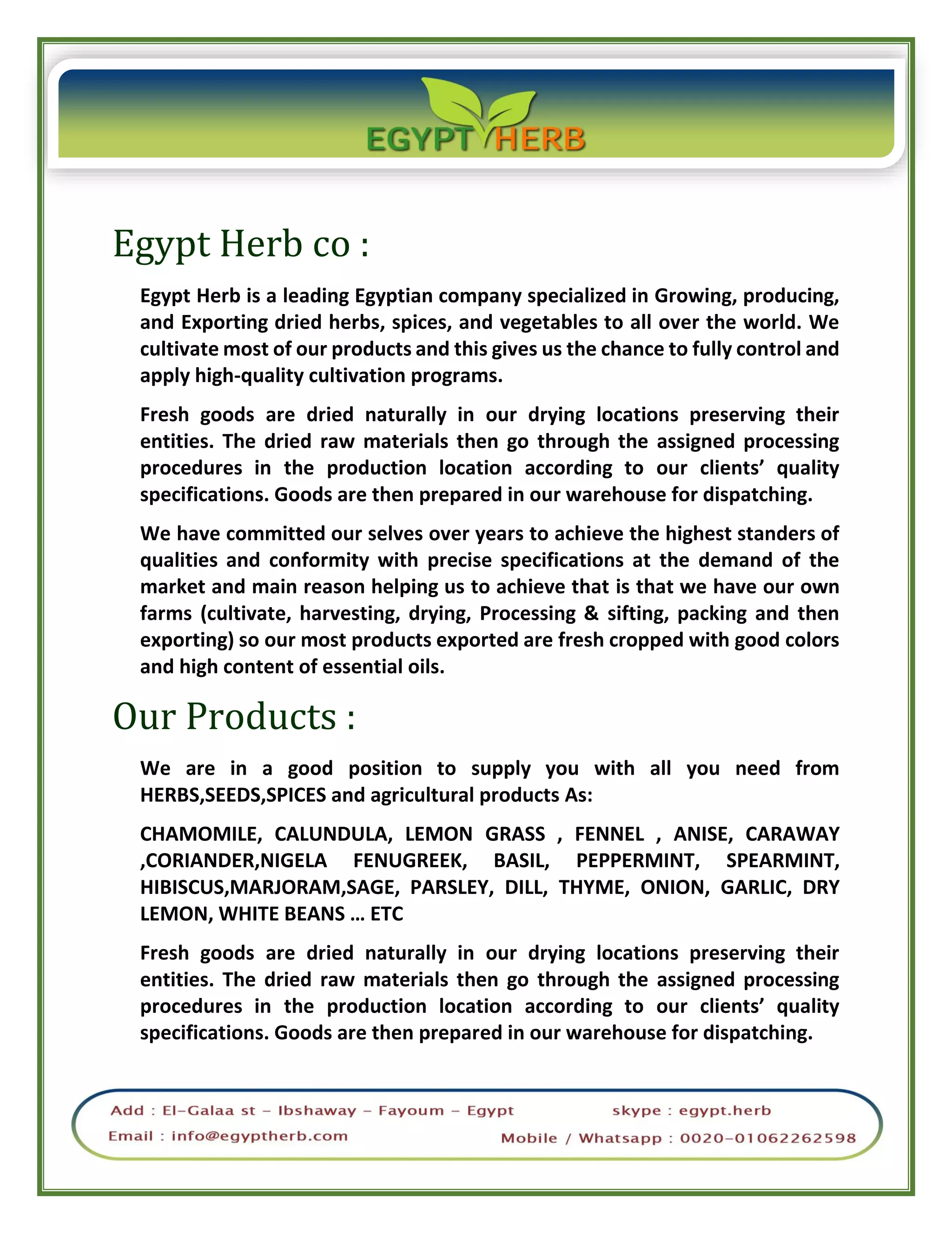 Egypt Herb | PDF