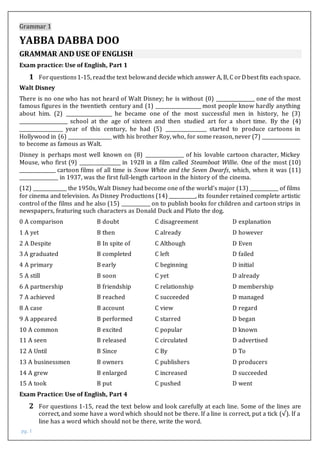 Grammar 1 _ Yabba Dabba Doo | DOCX