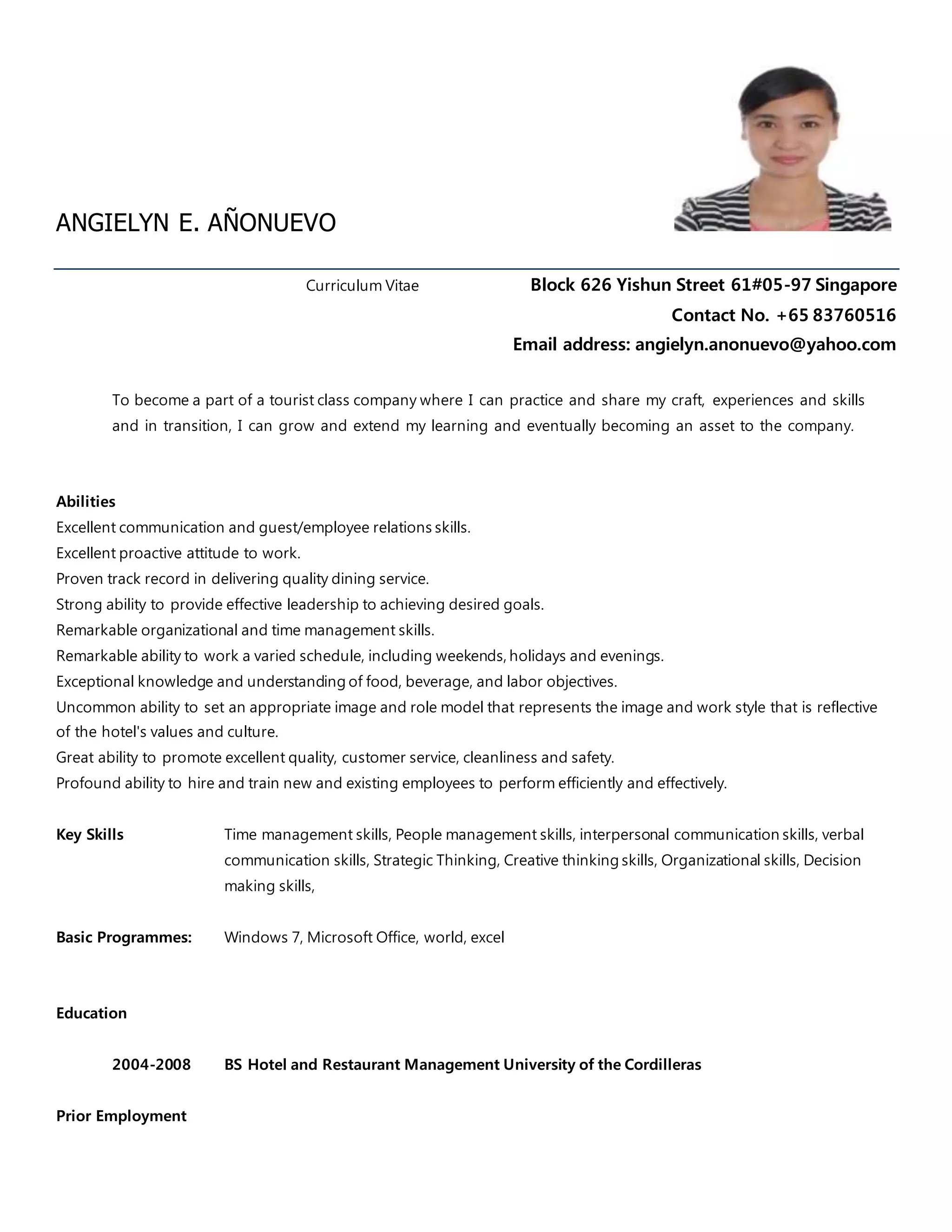 ANGIELYN new resume | DOCX