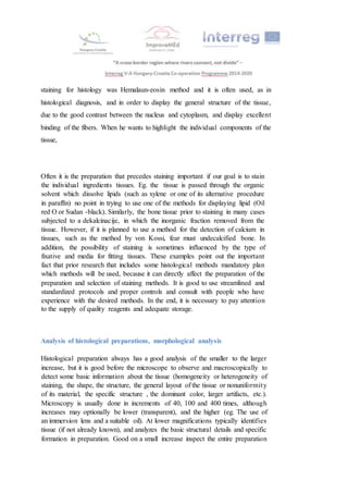 Notes for STAINING AND ANALYSIS of HISTOLOGICAL PREPARATIONS | DOCX