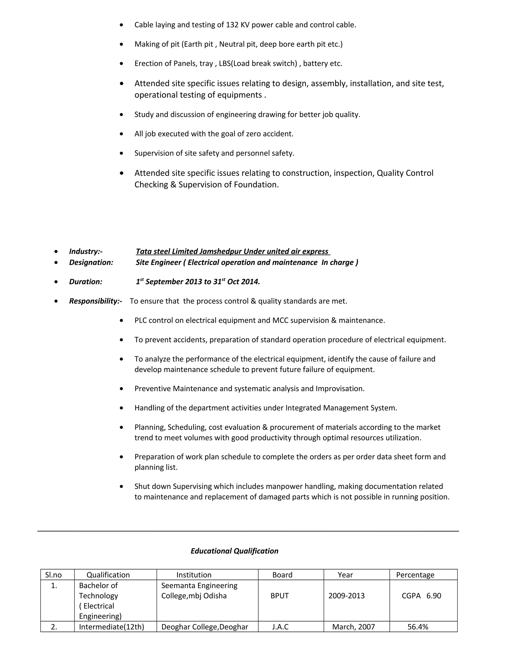 Ranjeet resume Industrial | DOC | Civil Engineering Industry | Industries