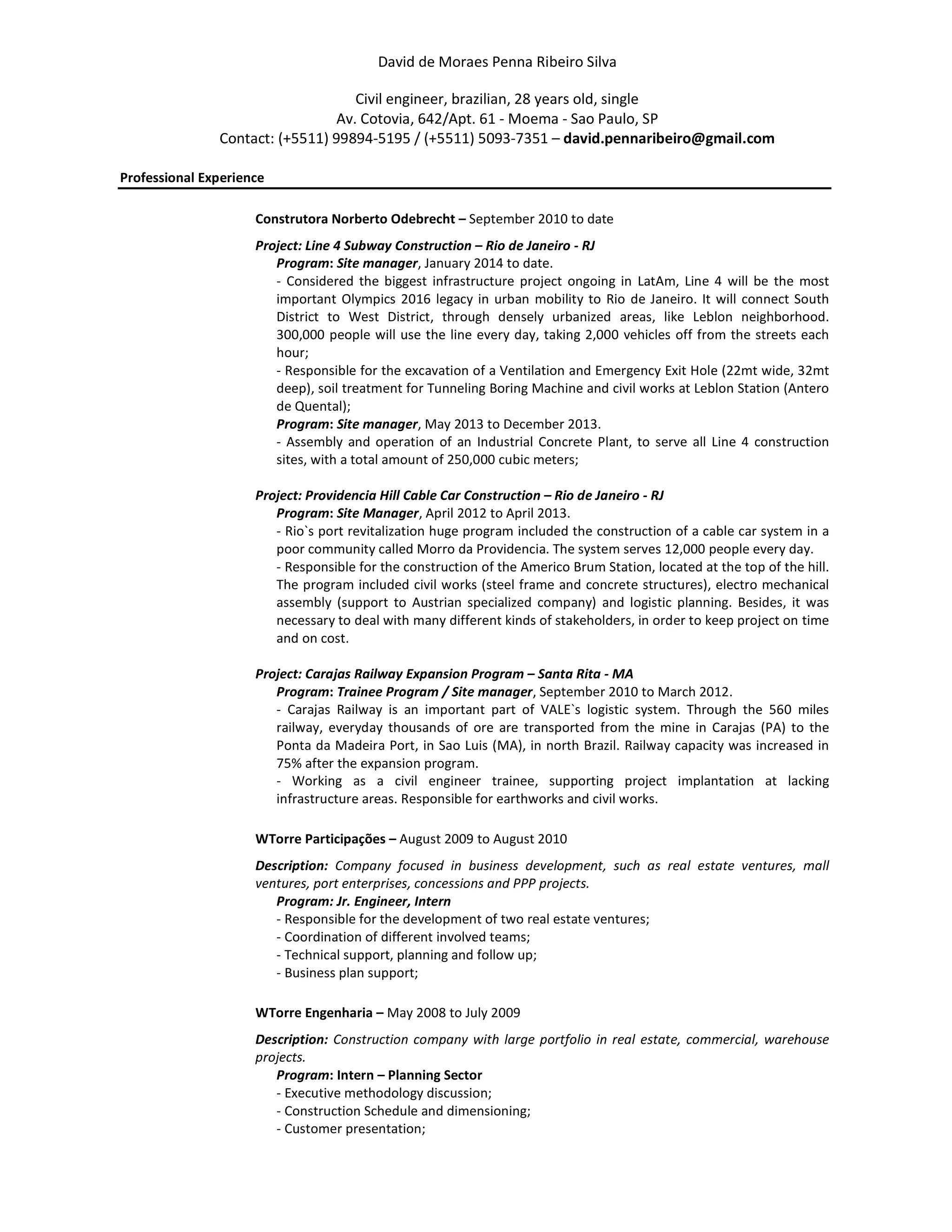 Resume David Penna - English | PDF
