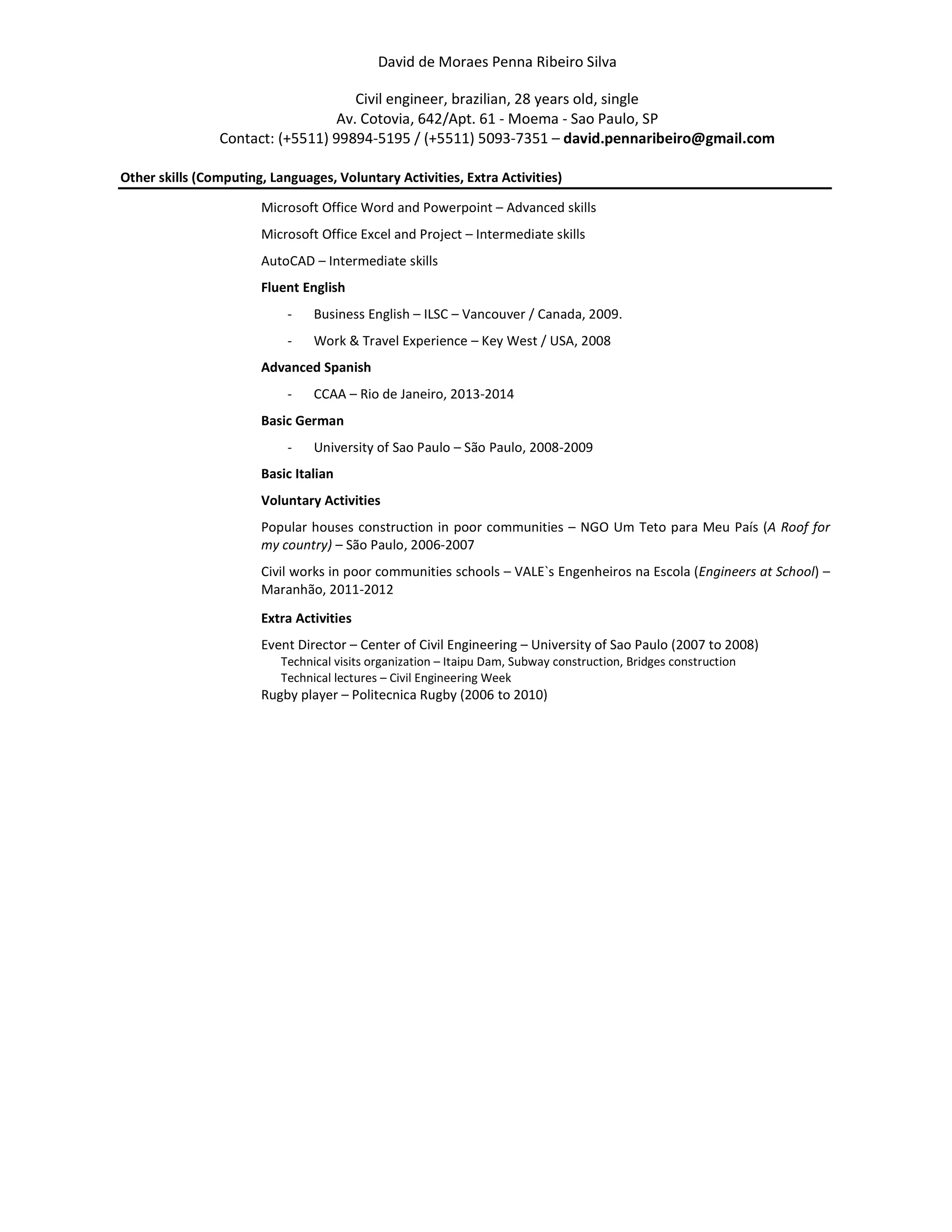 Resume David Penna - English | PDF