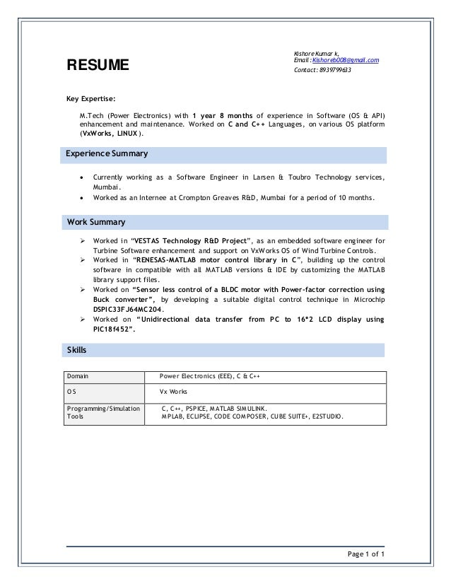 Kishore kumar_Resume
