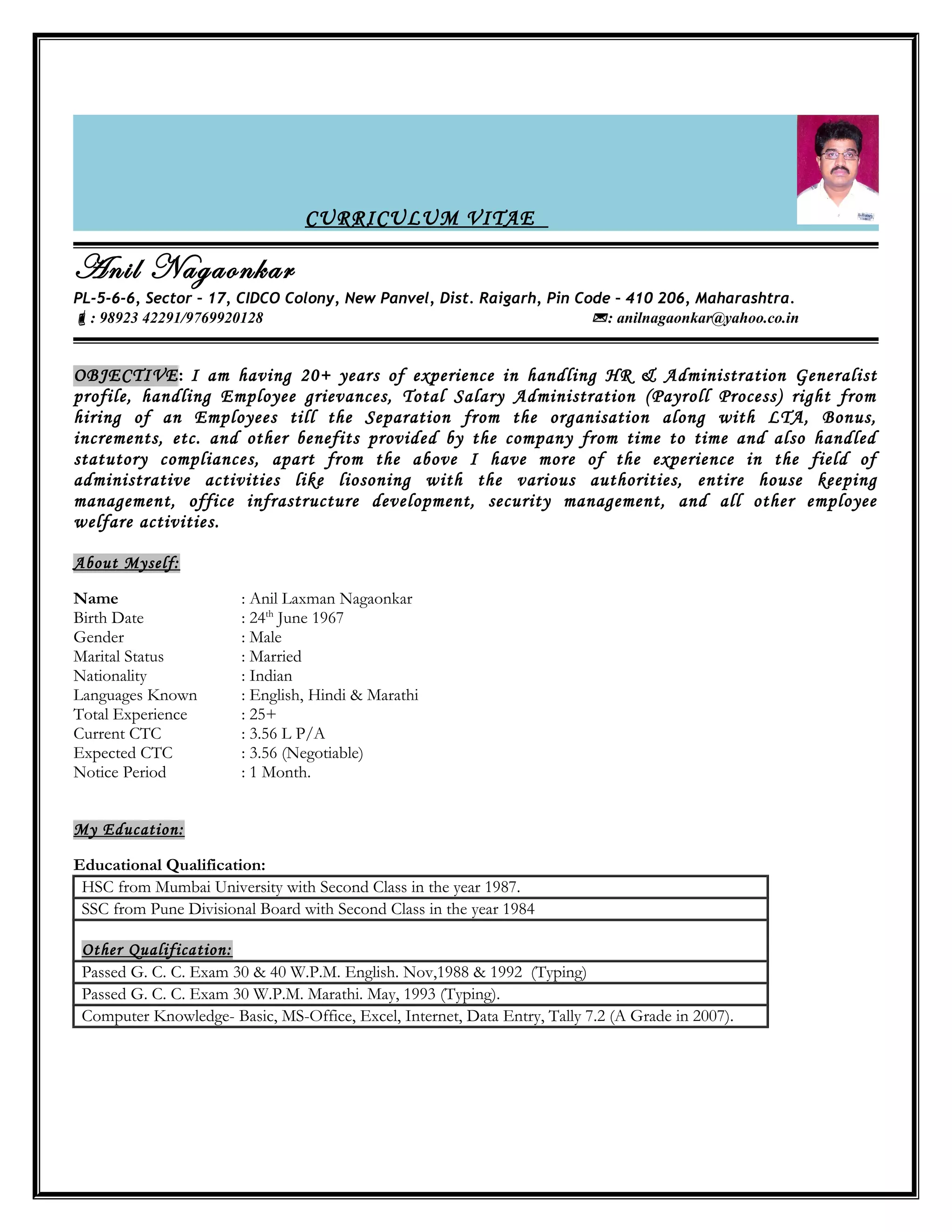 ANIL+NAGAONKAR_RESUME-UPDATED | DOC