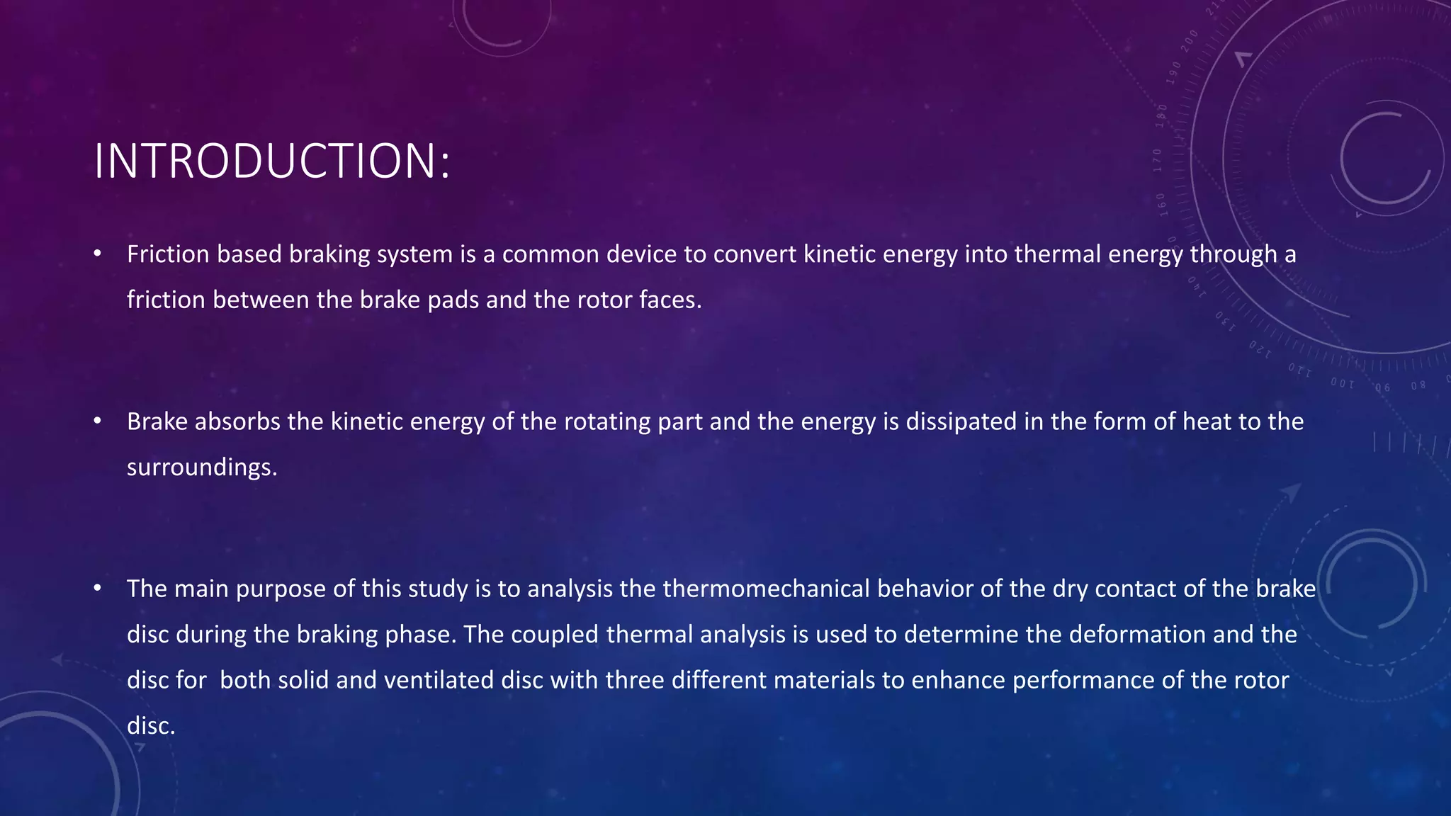 Thermal analysis of disc brake | PPTX