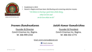 Conch Cinemas Inc Profile 2016 v 1 | PPT
