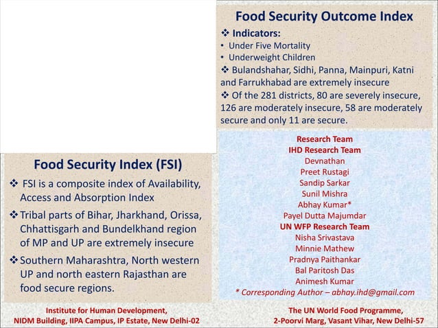 Food Security Atlas of rural India | PDF | Food & Drink