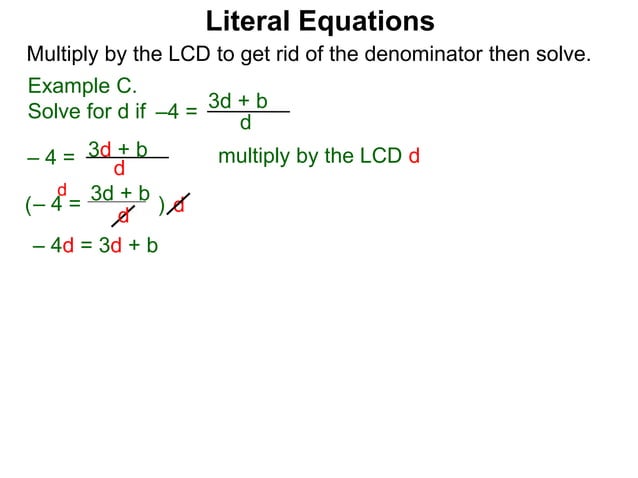 43literal equations | PPTX | Programming Languages | Computing