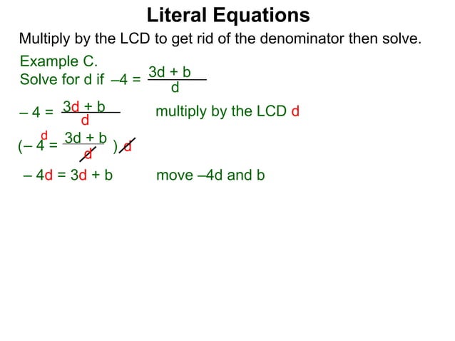 43literal equations | PPTX | Programming Languages | Computing