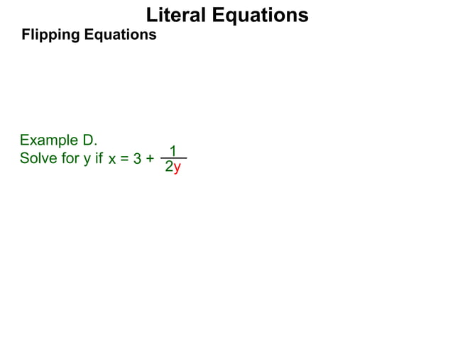 43literal equations | PPTX | Programming Languages | Computing