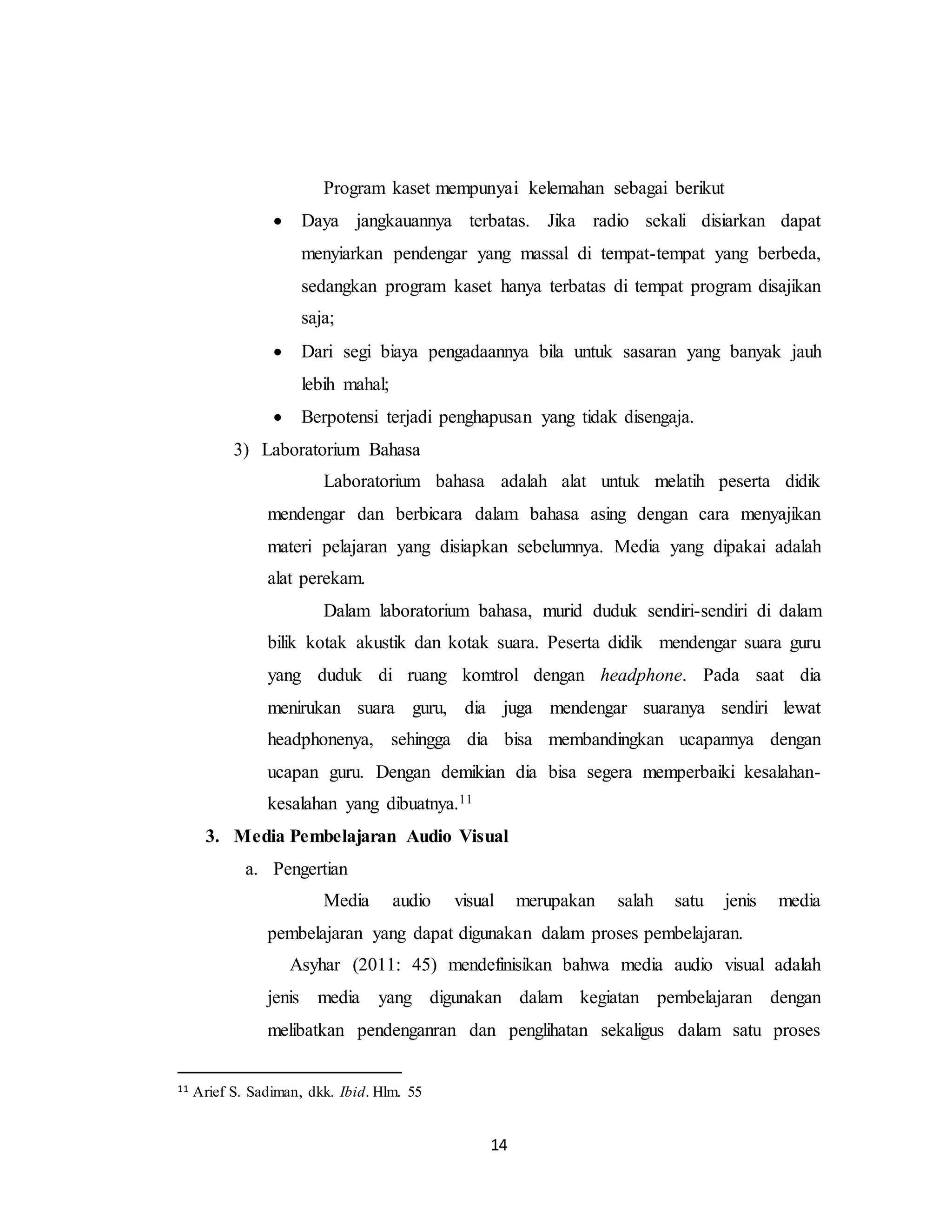 MEDIA PEMBELAJARAN VISUAL, AUDIO, DAN AUDIO VISUAL | DOCX