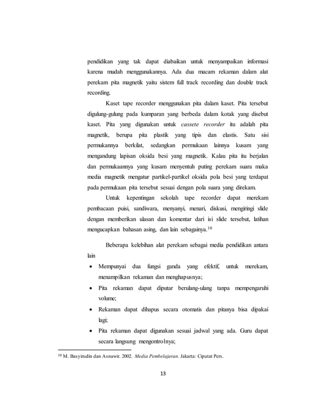 MEDIA PEMBELAJARAN VISUAL, AUDIO, DAN AUDIO VISUAL | DOCX