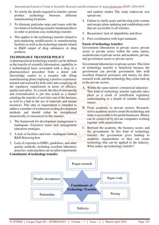 Overview of Technology Transfer in Pharmaceutical Industry | PDF ...