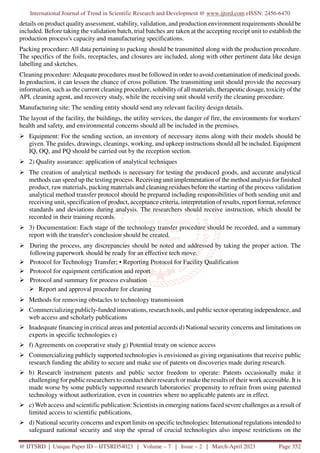 Overview of Technology Transfer in Pharmaceutical Industry | PDF | Pharmaceutical Industry ...