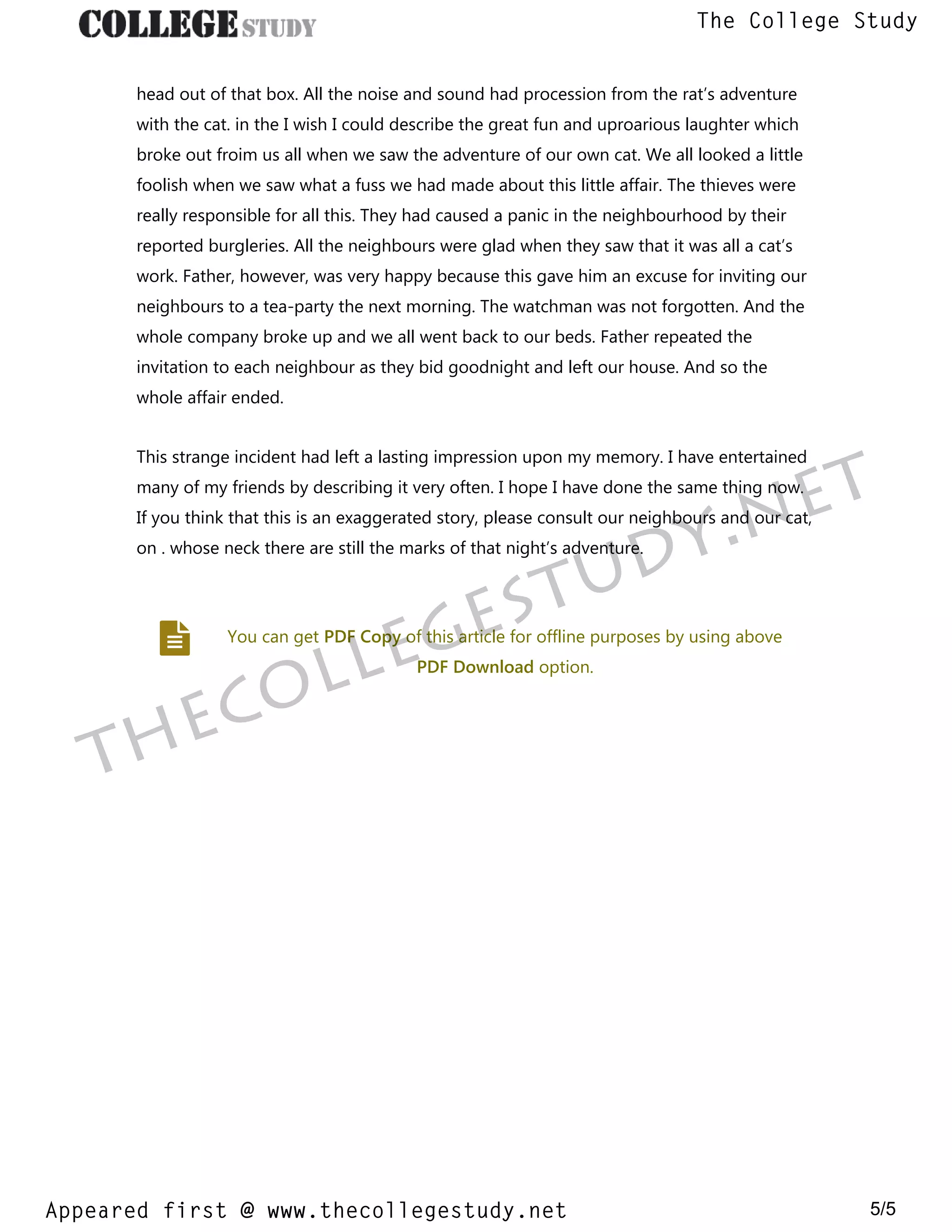 43 paragraph on most exciting incident of my life the college study | PDF