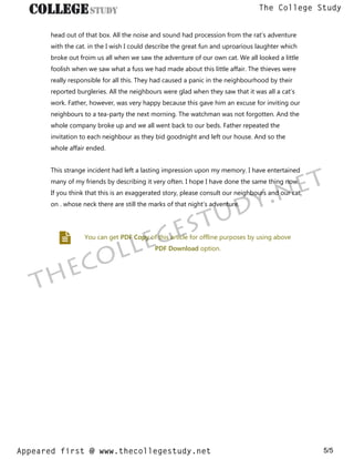 43 paragraph on most exciting incident of my life the college study | PDF