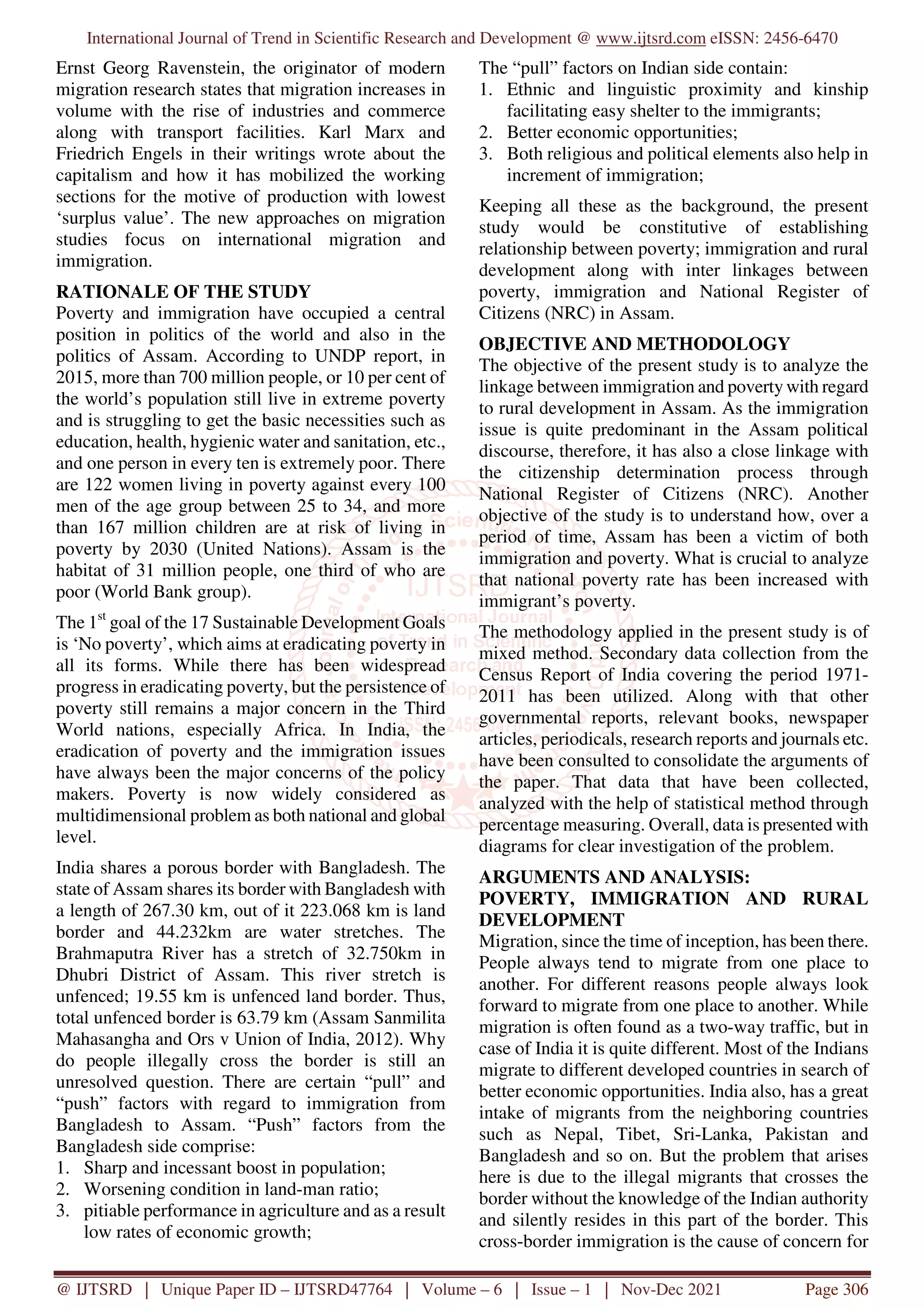 Poverty and Immigration Case Studies on Assam | PDF