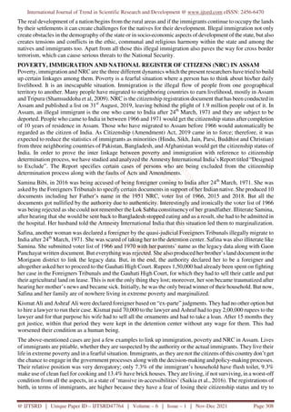 Poverty and Immigration Case Studies on Assam | PDF