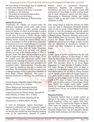 SOWA-RIGPA Tibetan System of Medicine | PDF