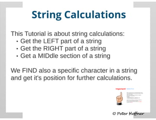 SharePoint Lesson #43:Some String Calculations | PDF
