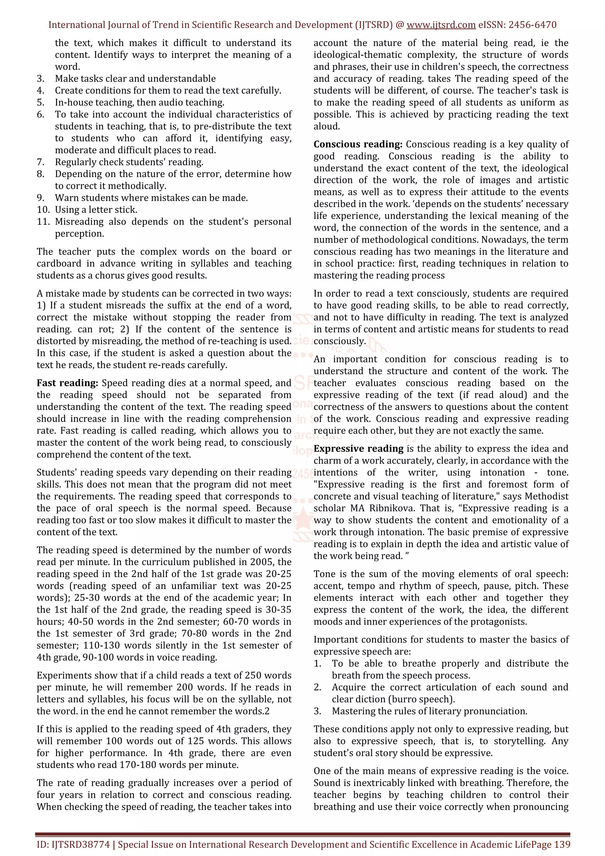 The Analysis of Examples of Classical Literature in the Primary School ...