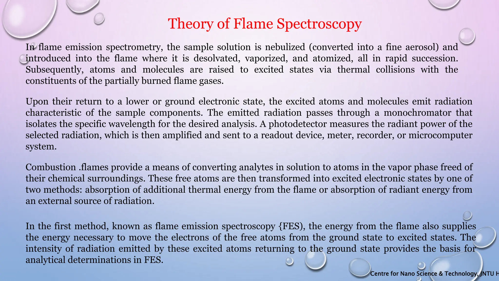 Atomic spectroscopy Introduction to Absorption, Emission, Molecular ...