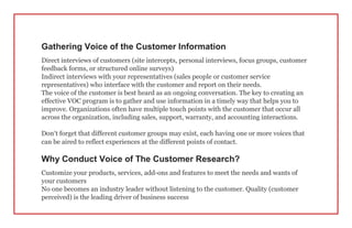 Voice of the Customer: Internal and External | PDF