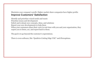 Voice of the Customer: Internal and External | PDF