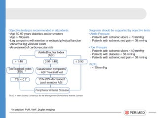 Diagnostic guidelines for peripheral arterial disease | PDF