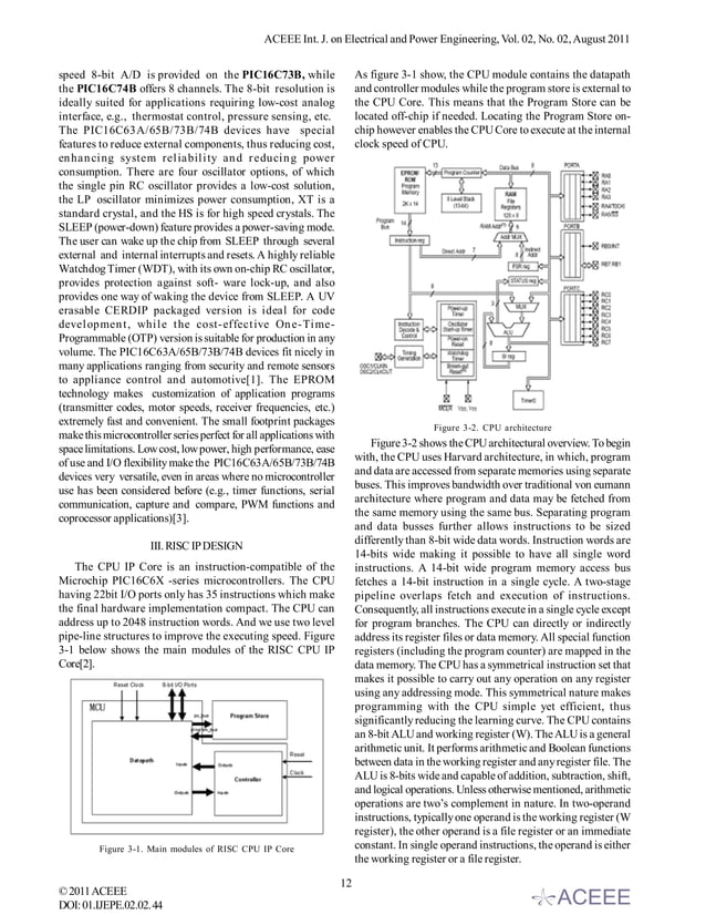 A PIC compatible RISC CPU core Implementation for FPGA based Configurable SOC platform for ...