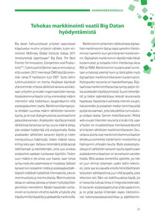 Tehokas markkinointi vaatii Big Datan hyödyntämistä | PDF