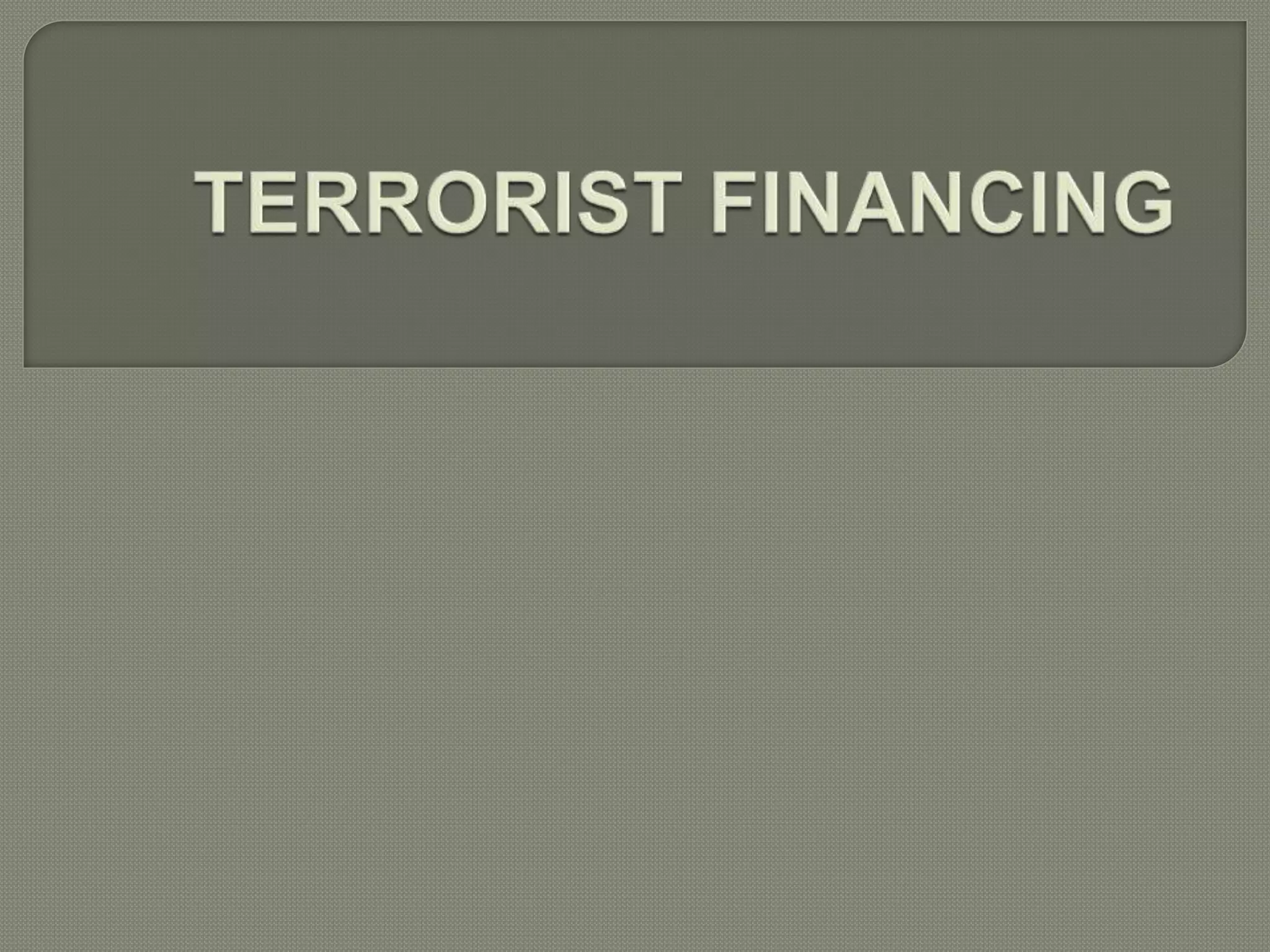 terrorist financing | PPTX