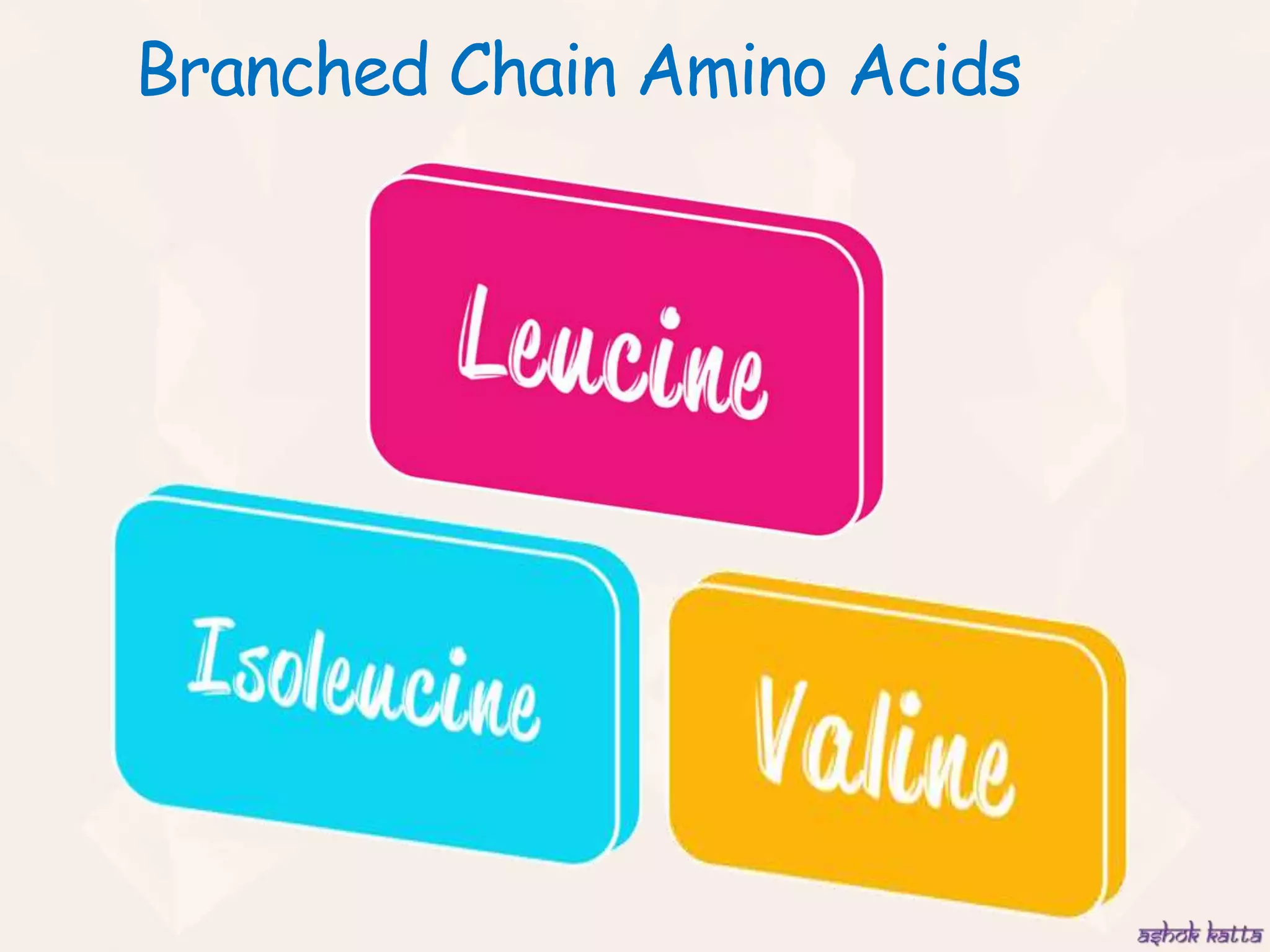 Metabolism of Brached Chain Amino Acid (Valine, Isoleucine, Leucine) | PPSX