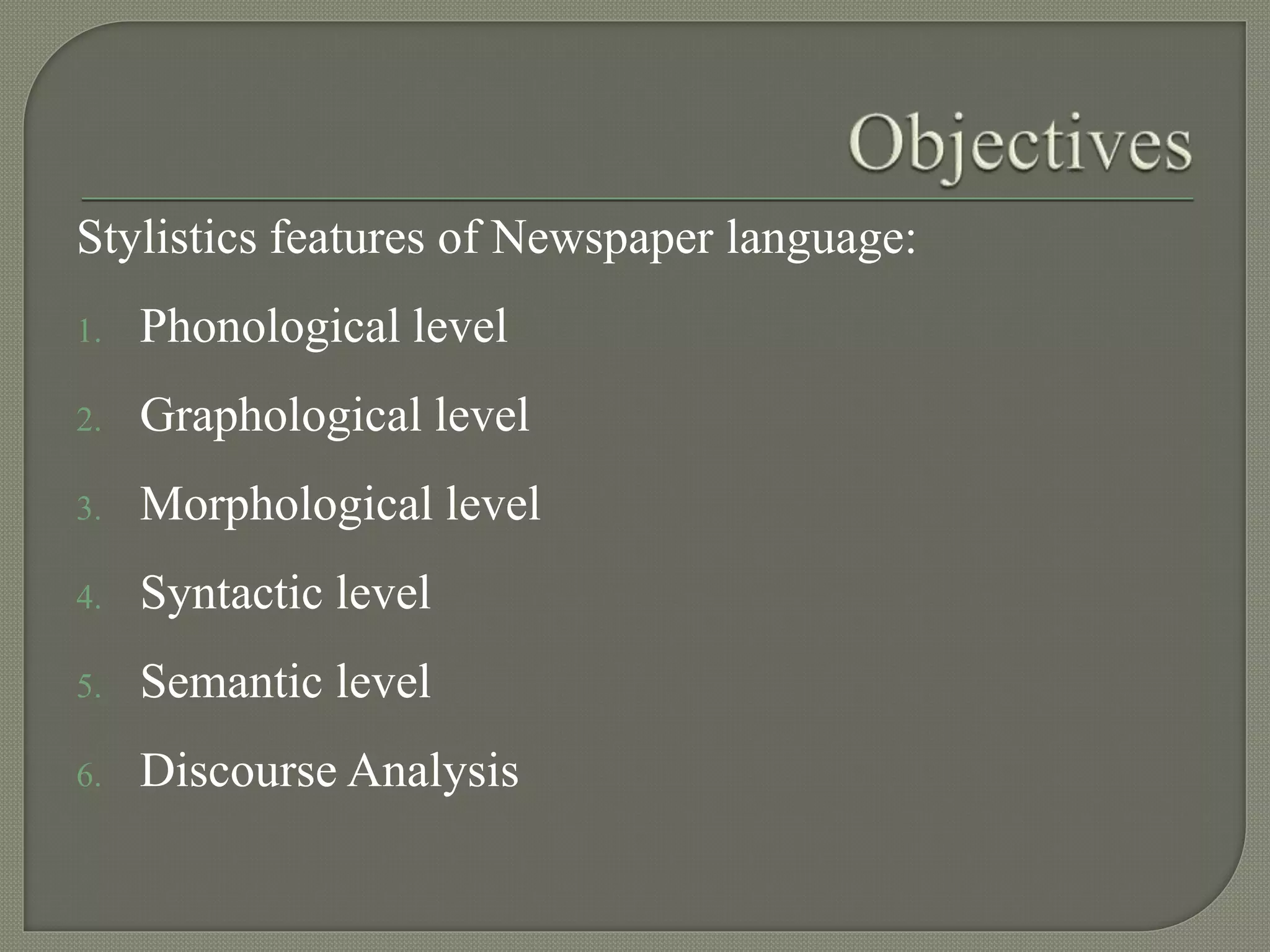 Statistical features of newspaper language | PPT