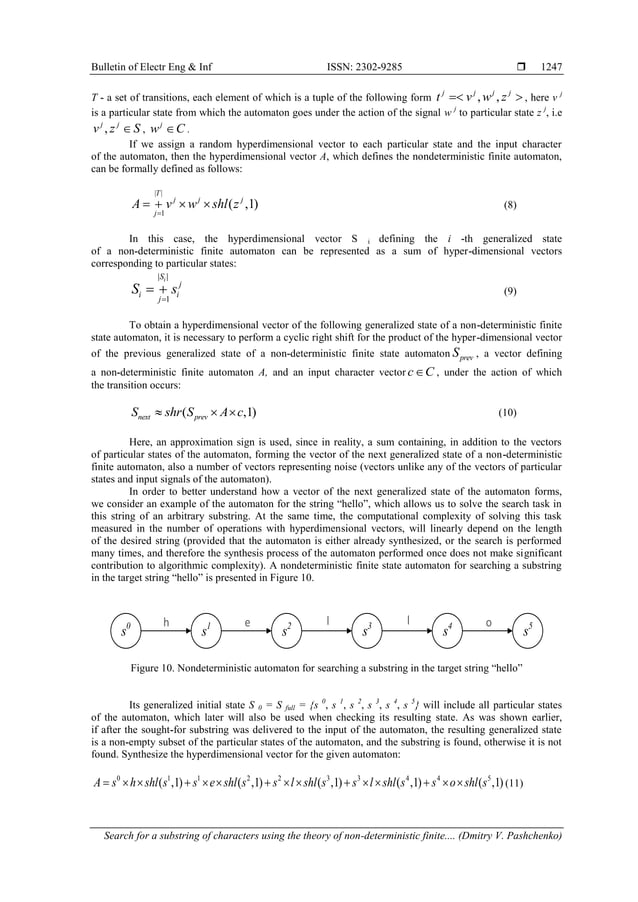 Search for a substring of characters using the theory of non-deterministic finite automata and ...