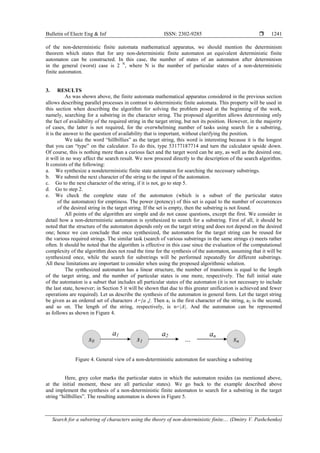 Search for a substring of characters using the theory of non-deterministic finite automata and ...