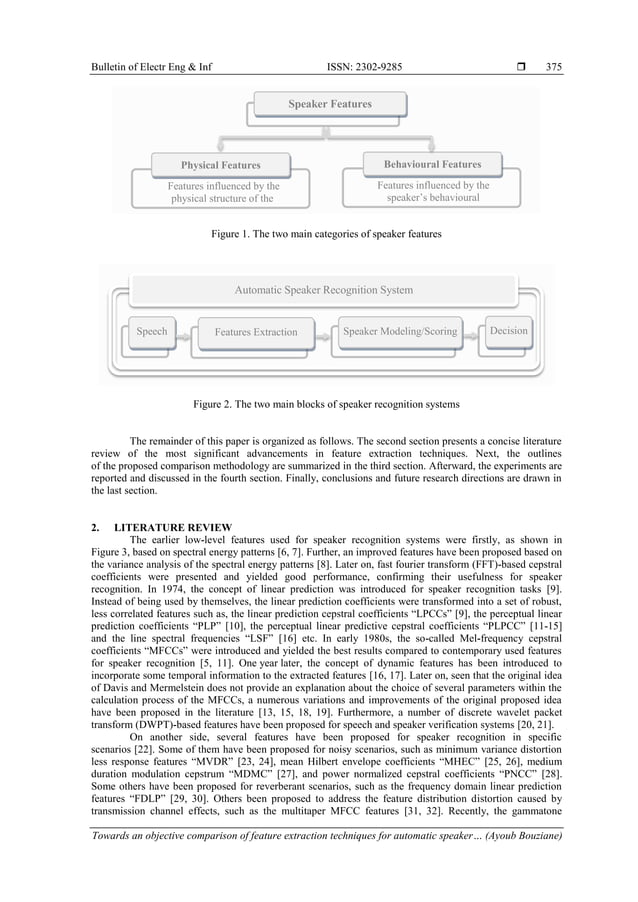 Towards an objective comparison of feature extraction techniques for automatic speaker ...