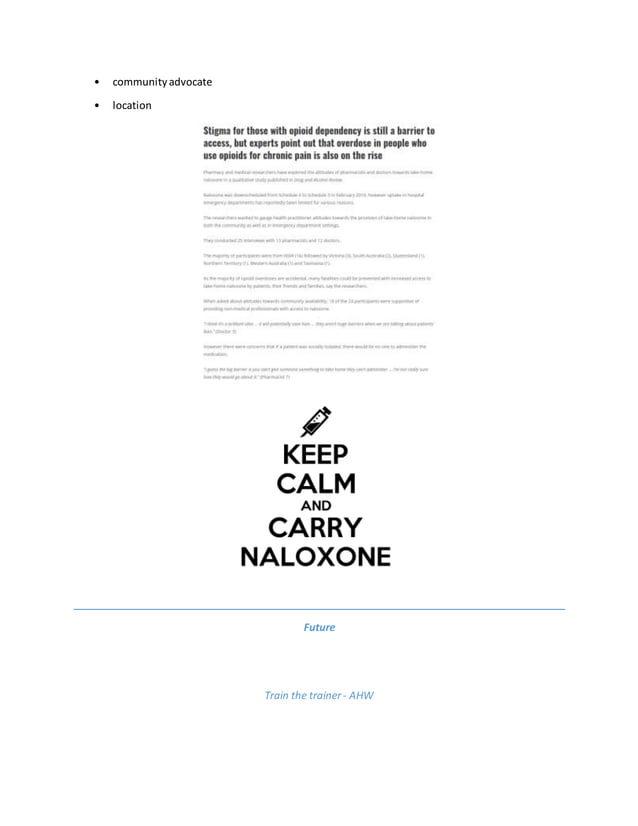 Naloxone Program | Penelope Wood | PDF