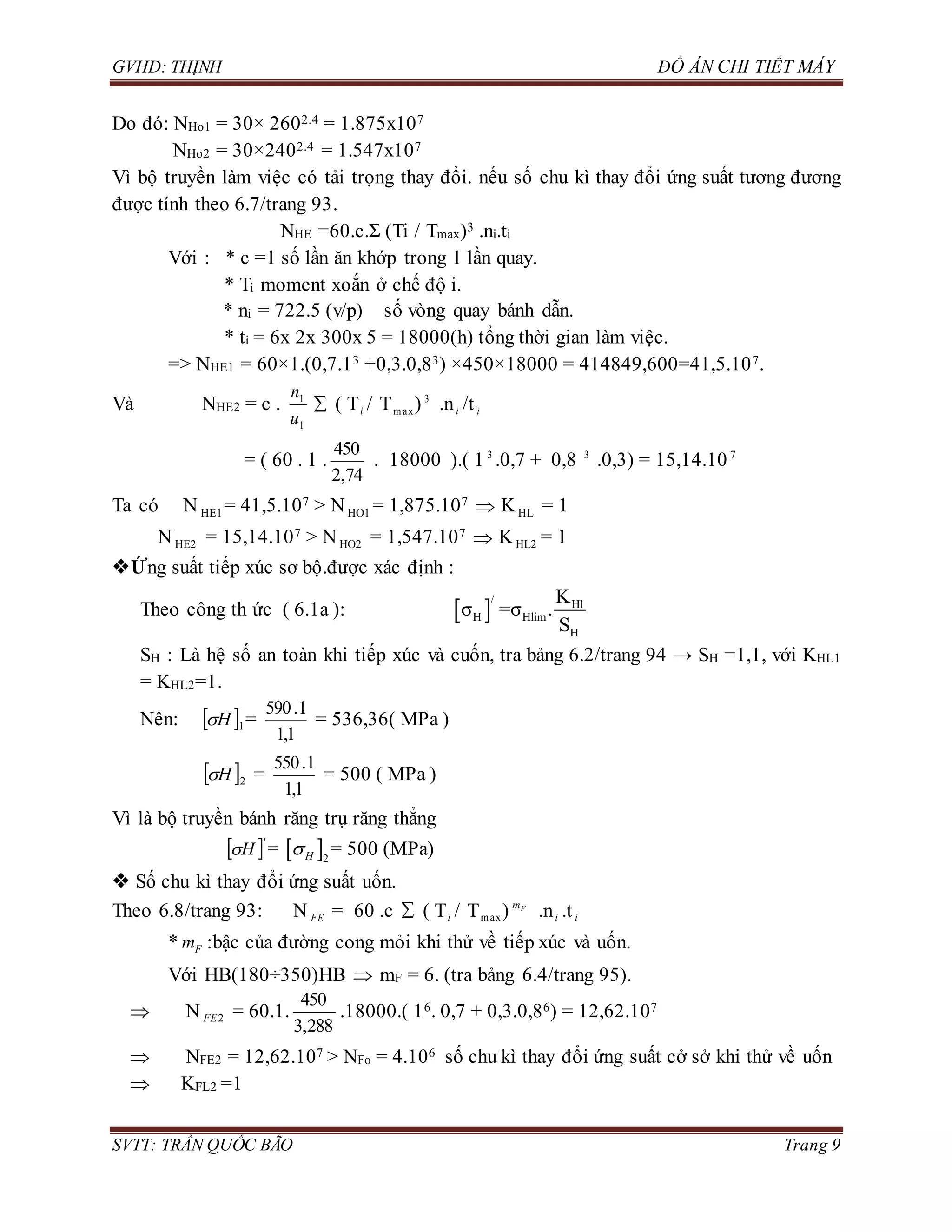 Đề tài: Đồ án nguyên lý chi tiết máy đề 5, HAY | DOC