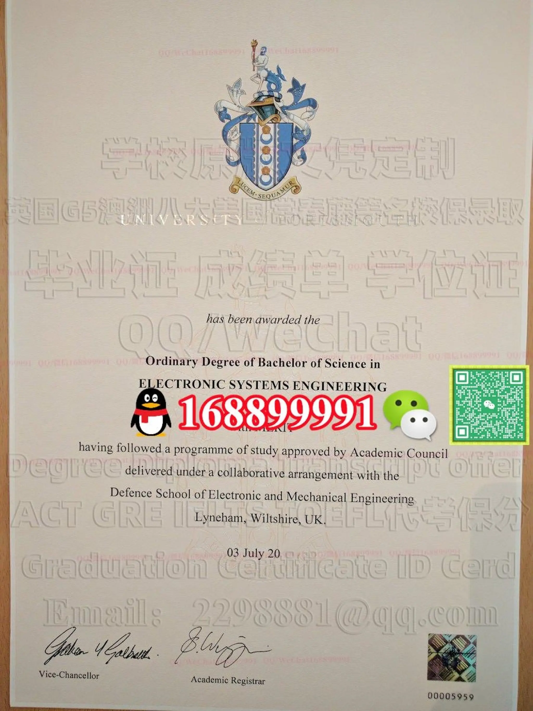 University of Portsmouth degree offer diploma Transcript | PDF