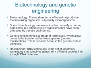 4.4 Biotechnology And Genetic Engineering | PPTX