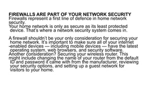 Firwall configuration and its type of firewall | PPTX