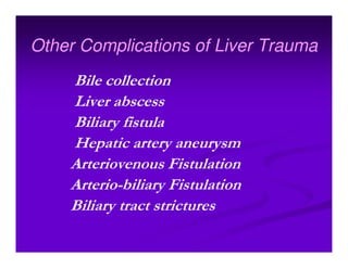 Liver trauma conference presentation | PPT